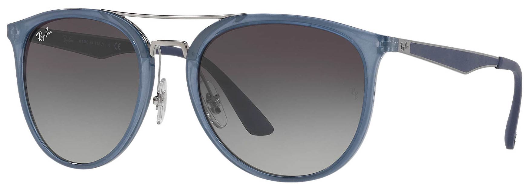 Lunettes de soleil Ray-Ban Double Bridge Bleu clair RB4285 6303/11 55 ...