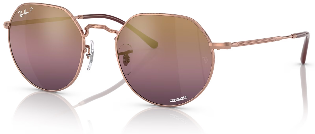 Lunettes de soleil Ray-Ban Jack Chromance Medium RB3565 9202/G9 51-20 ...