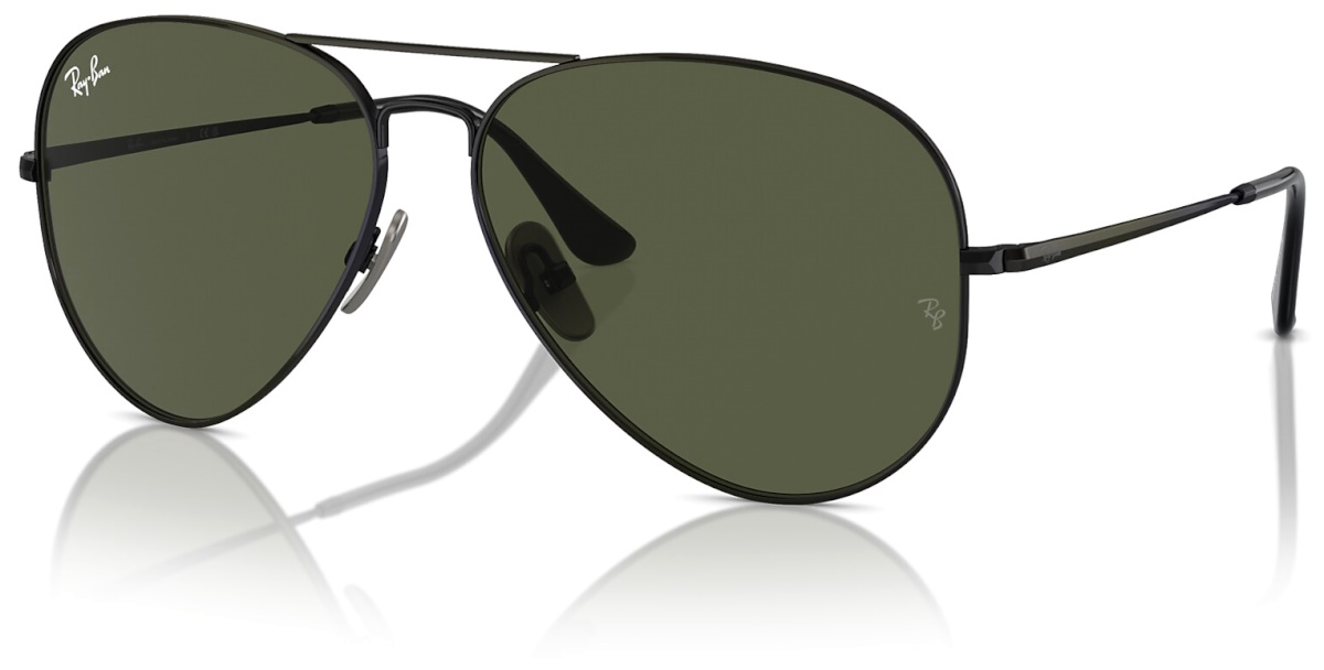 Lunettes de soleil Ray-Ban Aviator Titanium Large RB8089 9267/31 58-14 ...