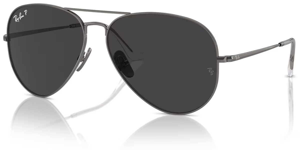 Lunettes de soleil Ray-Ban Aviator Titanium XXL RB8089 165/48 62-14 pas ...