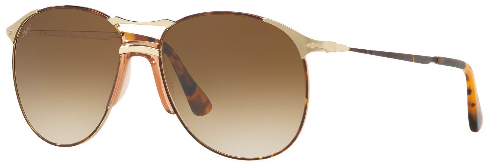 Lunettes de soleil Persol 649 Series Havane Doré Métal PO2649S 107551 ...