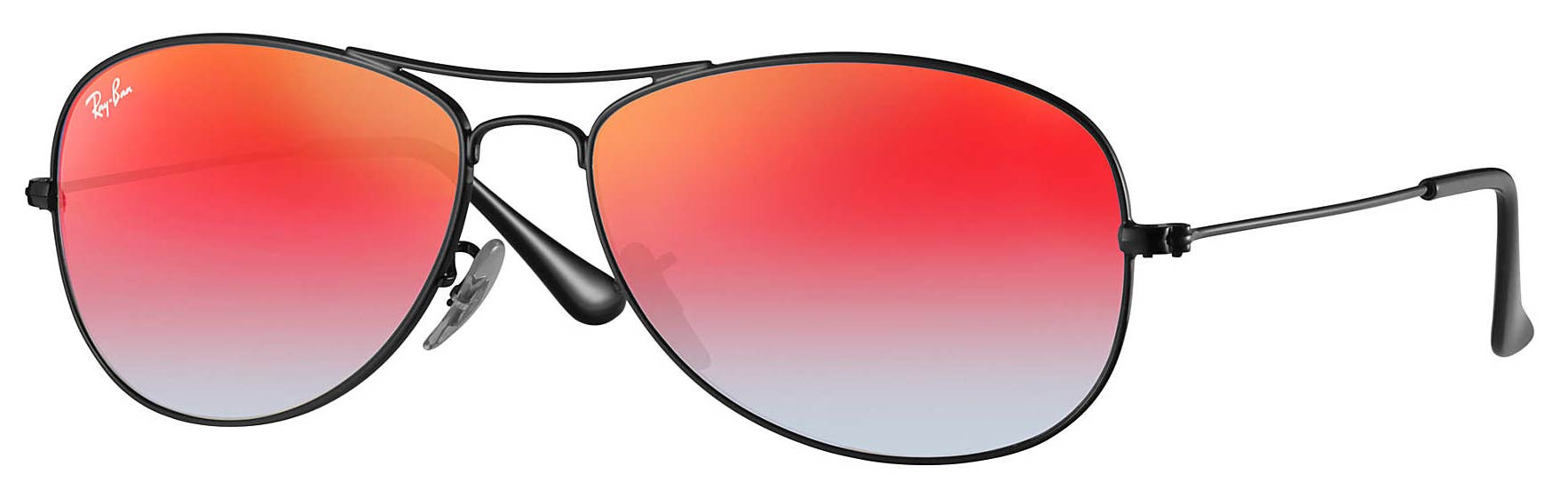 Lunettes de soleil Ray-Ban Cockpit Flash Lenses Gradient Medium RB3362 ...