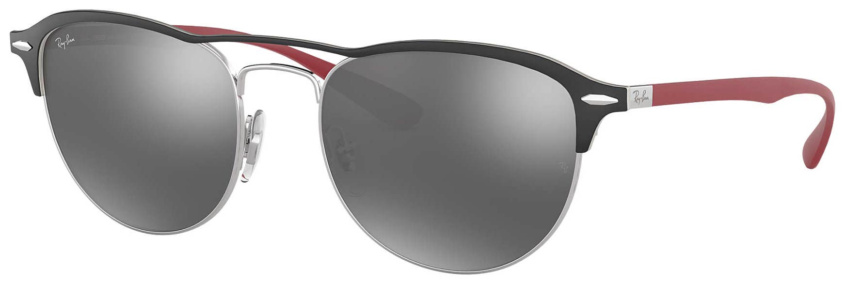 Lunettes de soleil Ray-Ban Double Bridge Liteforce Noir Rouge RB3596 ...